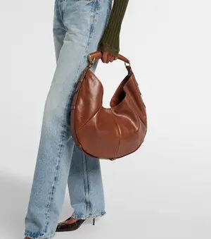 Saint Laurent Mombasa Medium Leather Shoulder Bag