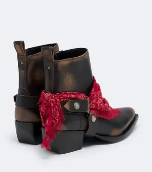GOLDEN GOOSE Debbie Leather Cowboy Boots