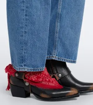 GOLDEN GOOSE Debbie Leather Cowboy Boots