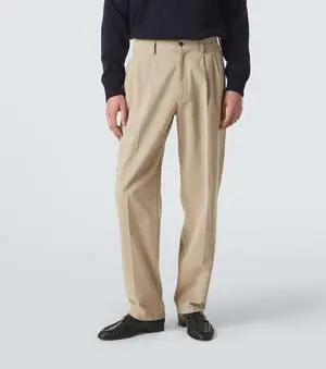 THE ROW Tomasino Cotton Twill Straight Pants