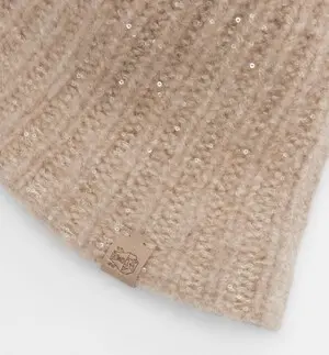 Brunello Cucinelli Sequined Cashmere-blend Bucket Hat