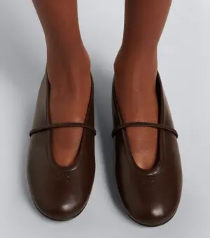 Miu Miu Leather Ballet Flats