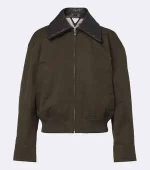 Bottega Veneta Intrecciato Cotton Blouson Jacket