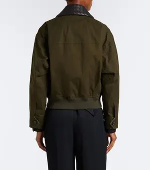 Bottega Veneta Intrecciato Cotton Blouson Jacket