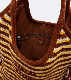 Miu Miu Crocheted Striped Shopper Bag