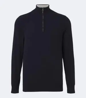 Arch4 Mr Fenchurch Cashmere Half-zip Sweater - Blue