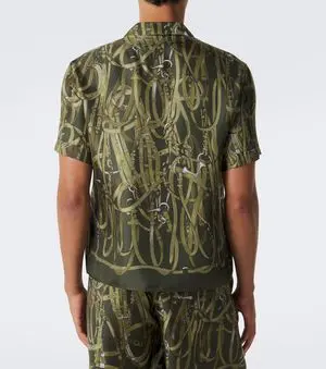 Gucci Printed Silk Twill Bowling Shirt