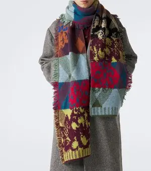 Dries Van Noten Jacquard Wool-blend Scarf