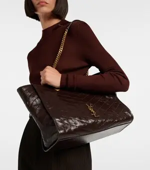 Saint Laurent Niki East West Large Leather Shoulder Bag