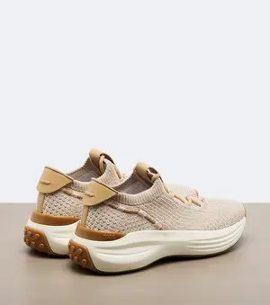 TOD'S Knitted Lace-up Sneakers