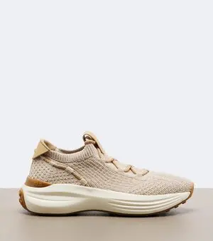 TOD'S Knitted Lace-up Sneakers