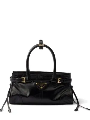 Prada Bonnie Mini Leather Handbag - Black