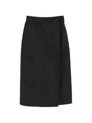 Bottega Veneta Cotton Midi Skirt - Black