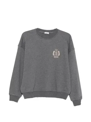 Brunello Cucinelli Logo Cotton Crewneck Sweater