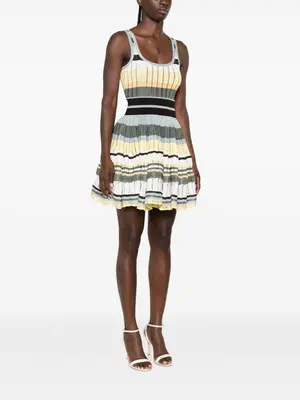 Alaïa Striped Mini Dress
