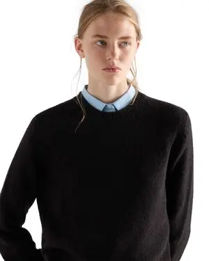 Prada Wool And Cashmere Crew-neck Sweater