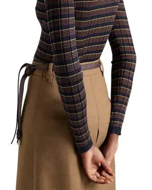 Prada Striped Cashmere And Silk Cardigan