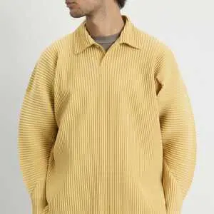 Issey Miyake Homme Plissé Long Sleeve Polo