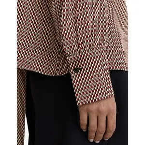REISS Eden Geometric Print Blouse