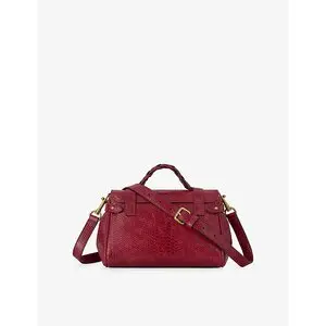 Mulberry Mini Alexa Waxed Snake-effect Leather Handbag - Apple Red