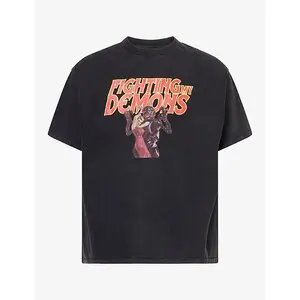 NOT BORING Fighting My Demons Graphic-print Cotton T-shirt