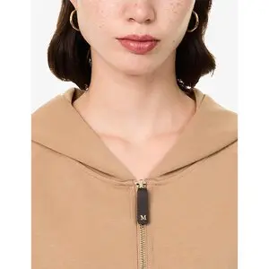 Max Mara Technical Zip Cotton-jersey Hoodie