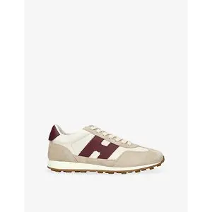 Hogan H727 Leather And Suede Trainers - White/red