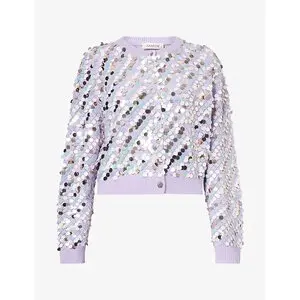 ZANKOV Sequined Wool-blend Cardigan