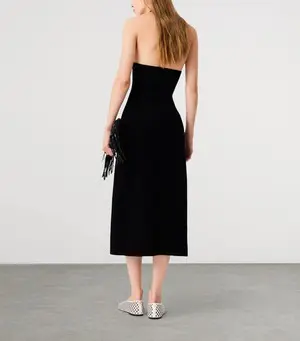 Maje Knitted Halterneck Midi Dress