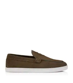 CHRISTIAN LOUBOUTIN Neoclboat Suede Boat Shoes - Green