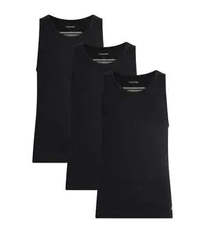 Calvin Klein Stretch-cotton Vests Pack Of Three