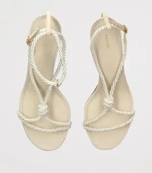 NEOUS Leather And Rope Garnet Heeled Sandals