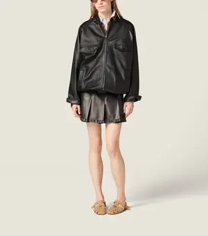 Miu Miu Nappa Leather Blouson Jacket