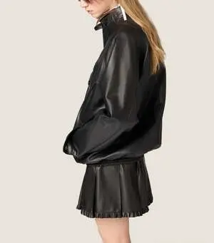 Miu Miu Nappa Leather Blouson Jacket