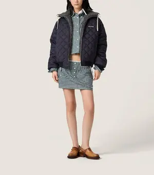 Miu Miu Down Technical Ponge Quilted Jacket