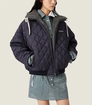 Miu Miu Down Technical Ponge Quilted Jacket