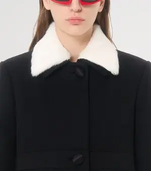 Valentino Garavani Wool-cashmere Embroidered Coat