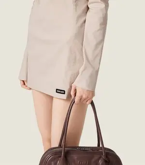 Miu Miu Cotton Poplin Bow Mini Dress
