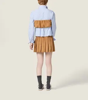 Miu Miu Waxed Suede Bandeau Top