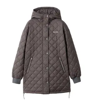 Miu Miu Technical Ponge Down Quilted Coat