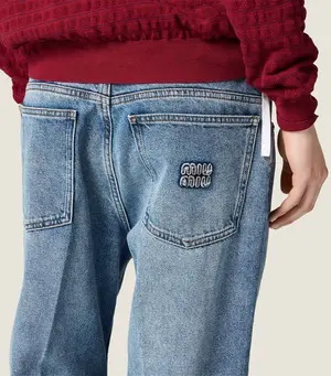 Miu Miu Mid-wash Denim Jeans
