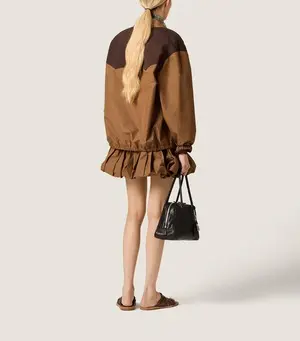 Miu Miu Cotton Gingham Print Blouson Jacket