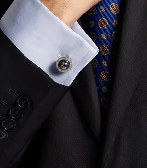 Tateossian Sterling And Lapis Lazuli Globe Cufflinks