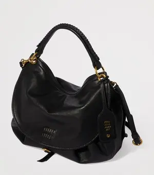 Miu Miu Leather Rendez-vous Shoulder Bag - Black