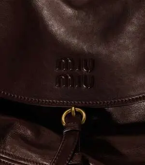 Miu Miu Leather Rendez-vous Shoulder Bag - Brown