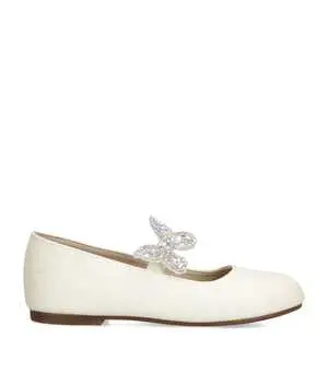 BABYWALKER Sparkle Butterfly Ballet Flats - White