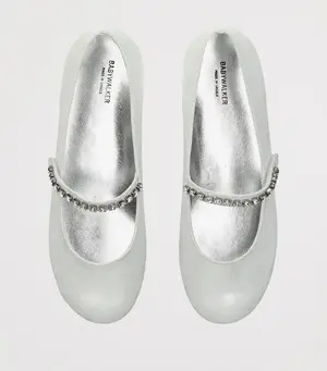 BABYWALKER Leather Crystal-strap Ballet Flats