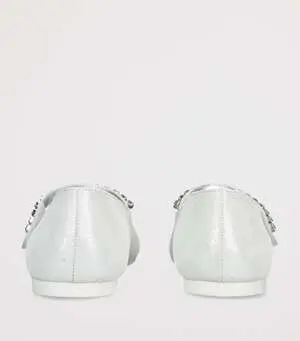 BABYWALKER Leather Crystal-strap Ballet Flats