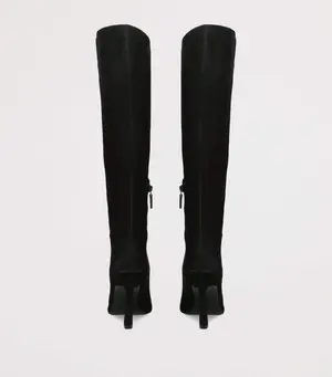 STUART WEITZMAN Suede Vinnie Zip Knee-high Boots 100