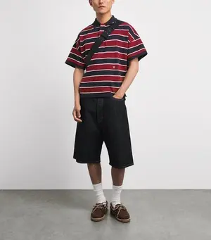 Rhude Stripe Fontaine Polo Shirt - Red